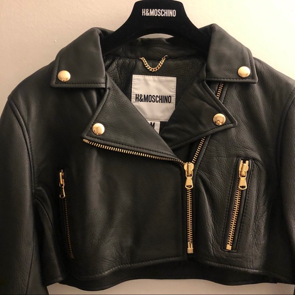 Moschino | Jackets & Coats | Moschino Leather Jacket | Poshmark